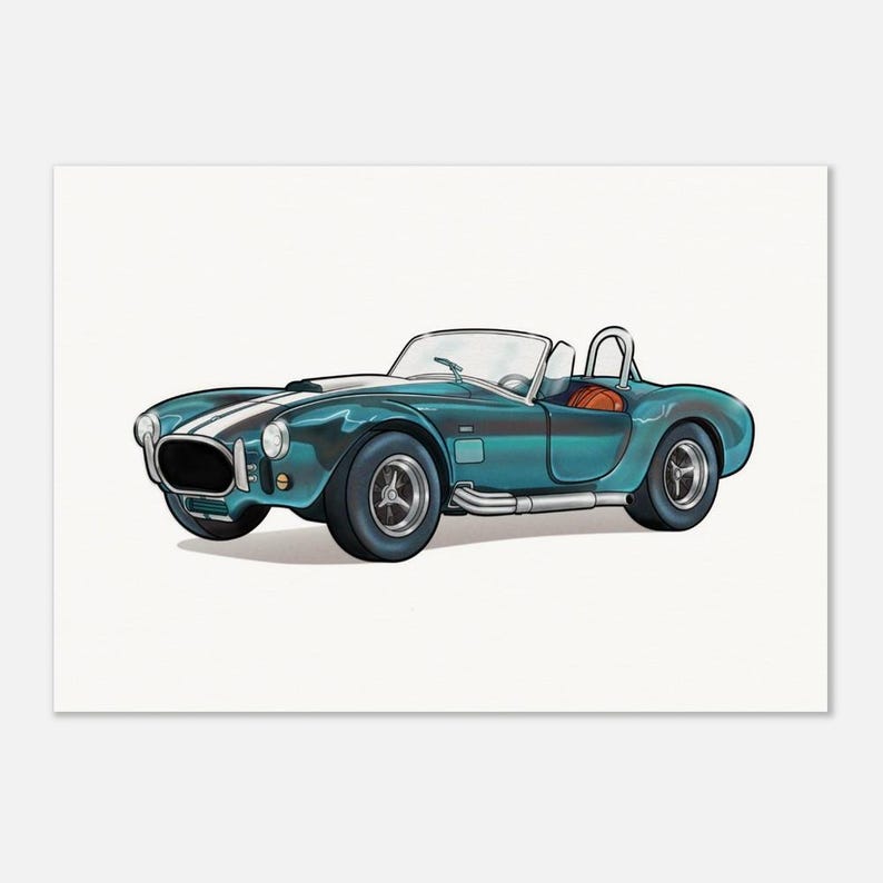 AC Cobra 427 Mkii 1969. Illustrated Poster - Etsy