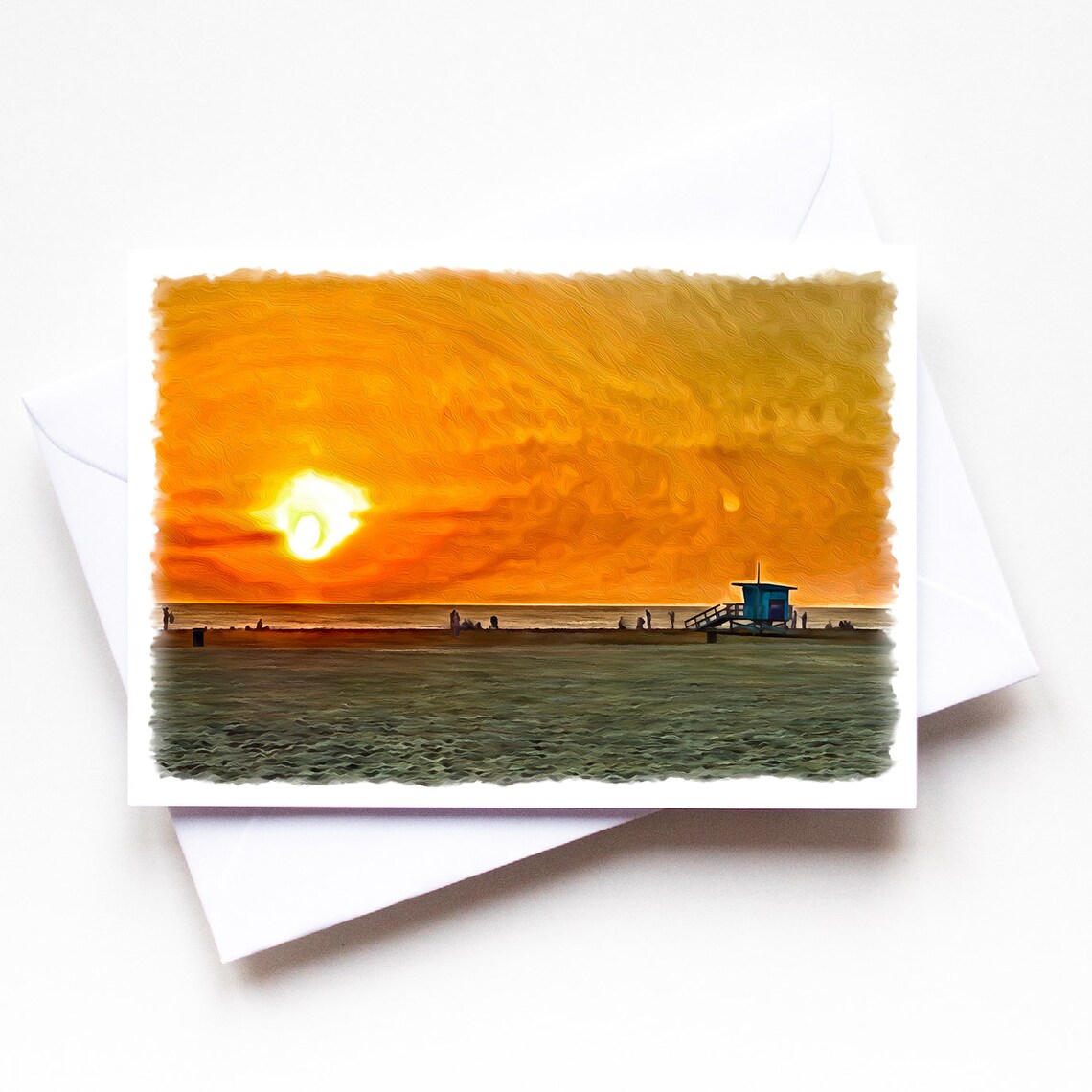 Venice Beach Note Cards Set, Muscle Beach, Santa Monica CA, Sunset ...