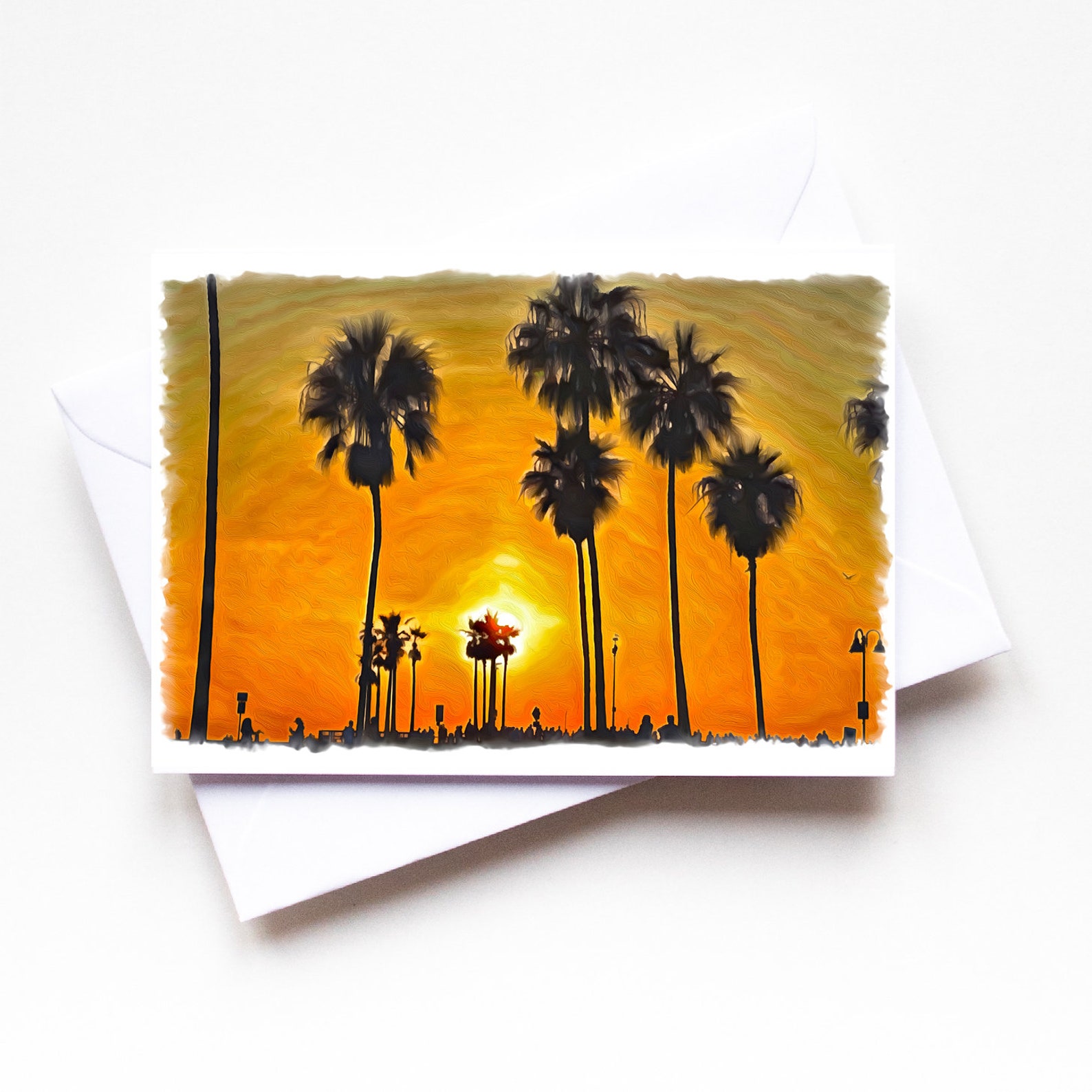 Venice Beach Note Cards Set, Muscle Beach, Santa Monica CA, Sunset ...