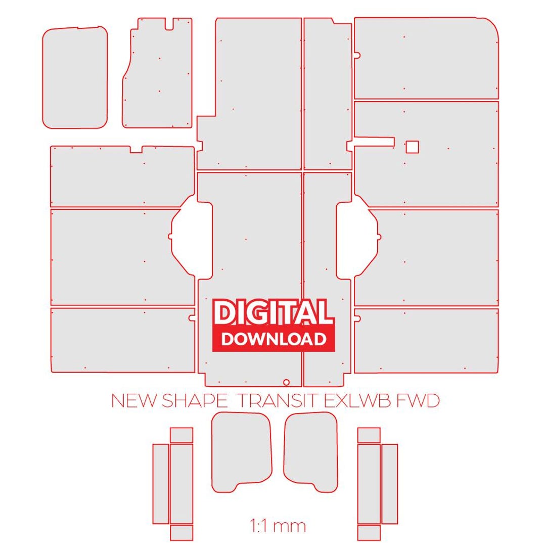 New Shape Ford TRANSIT EXT- FRAME - L4 -plylining Kit,cnc,dxf,floor ...