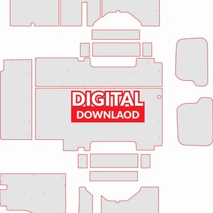 Ford Transit New Shape Mwb & Lwb 2014 Onwards Ply Lining Kit DXF Files ...