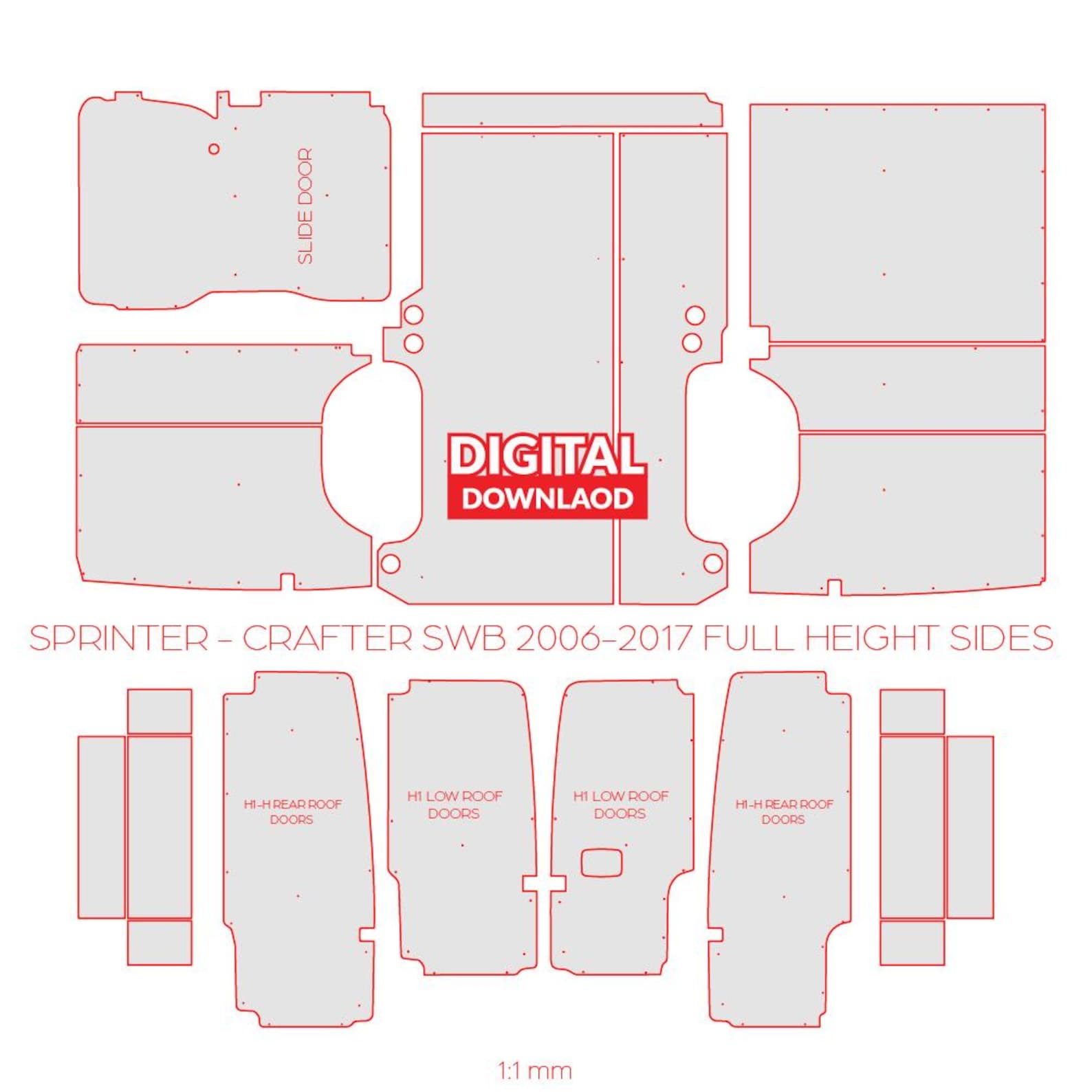 Mercedes Sprinter / VW Crafter L1H1 Swb 2006-2017 | Sprinter 118" WB ...
