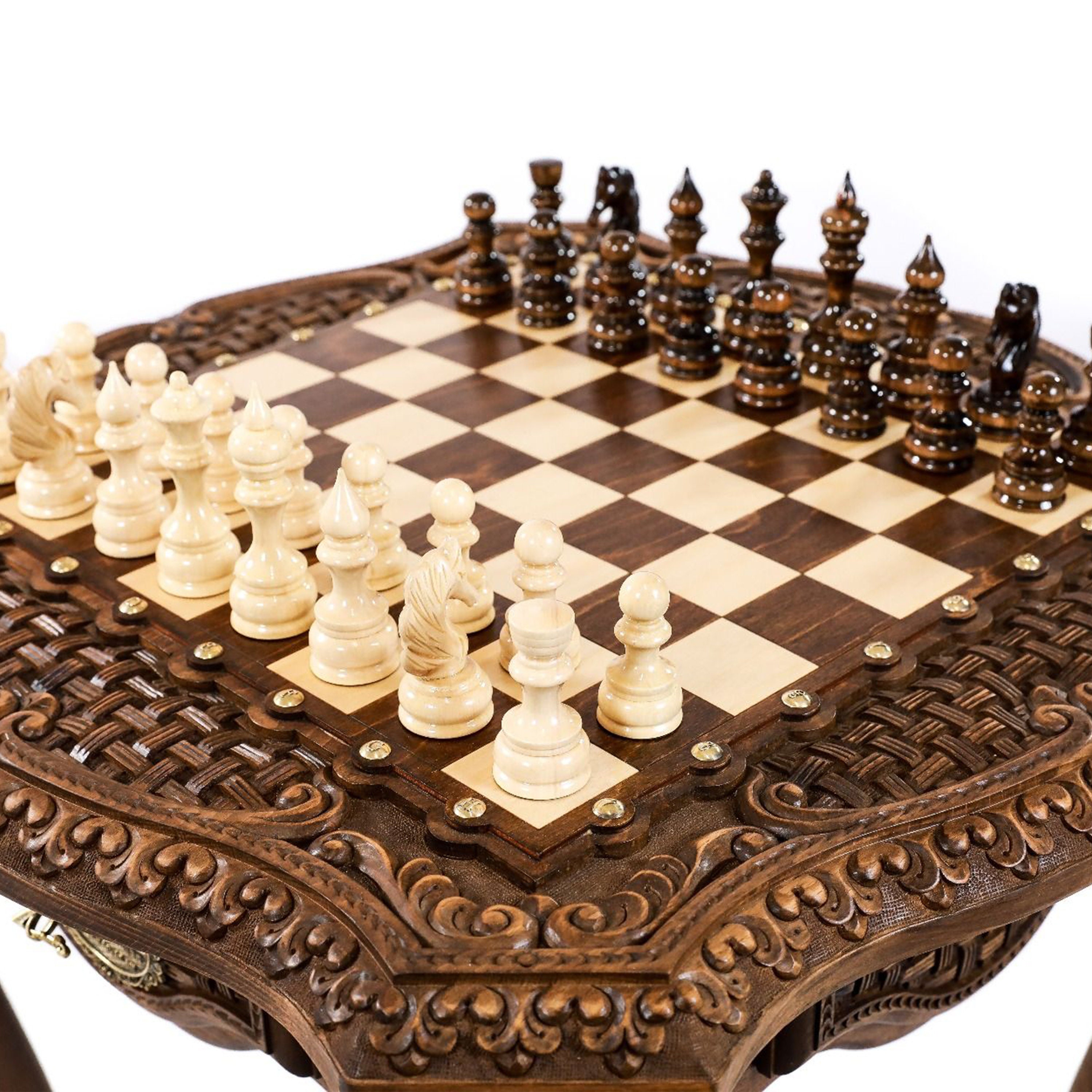 Luxurious Wooden Chess Table, Handmade Chess Table - Etsy