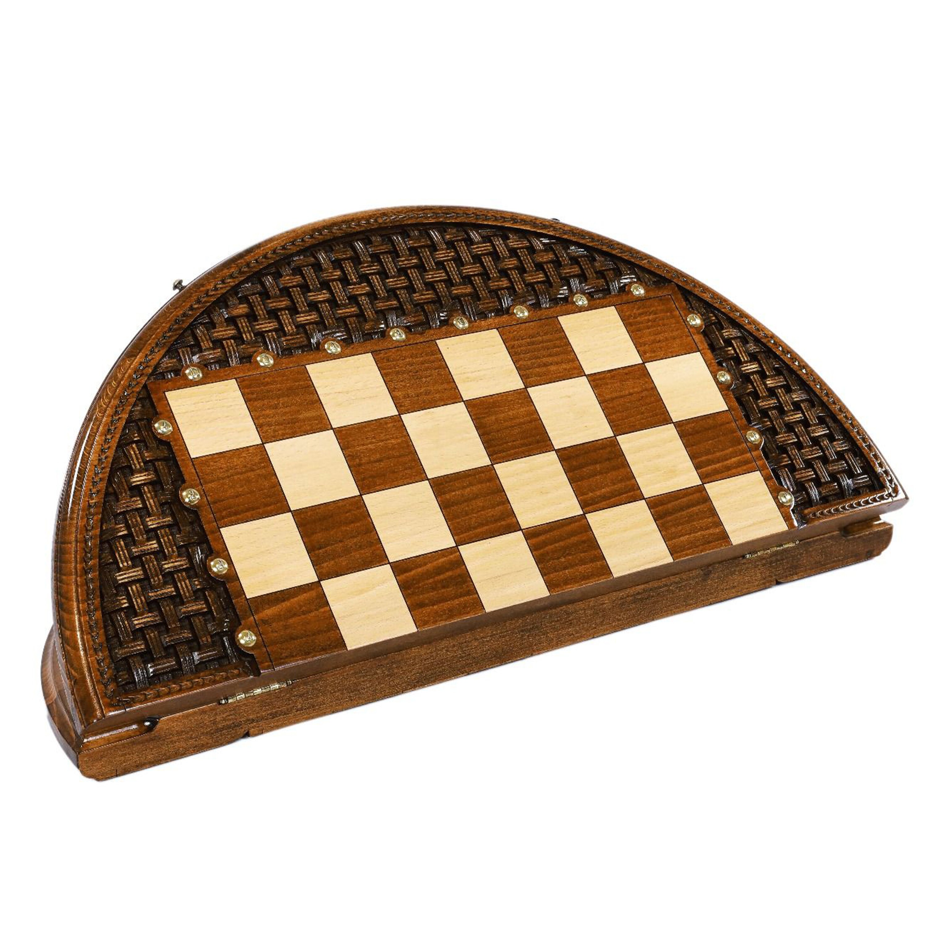 Wooden Chess Set - Round Chess Board - Etsy