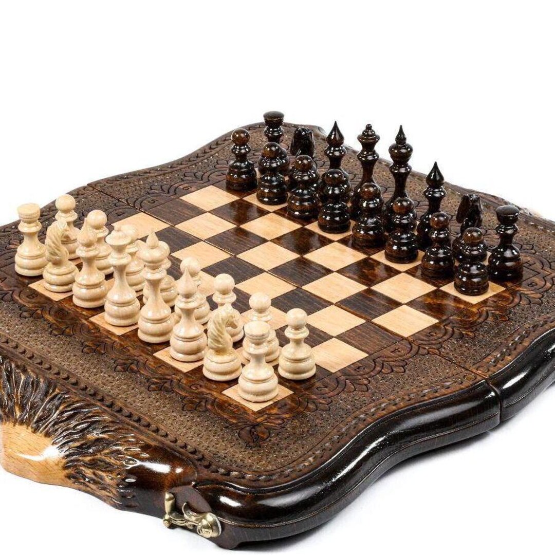Handcrafted Mount Ararat Chess Set: Personalized Beech Wood Gift - Etsy