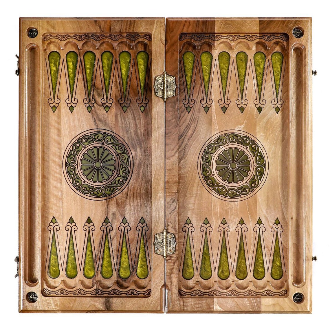 Epoxy Trees Two-sided Backgammon Set / Wooden Backgammon Board ...