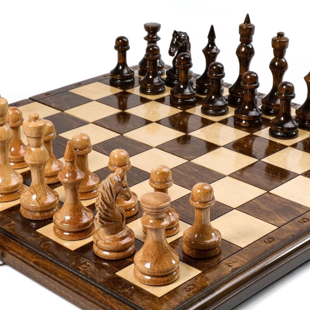 Wooden Chess Set, Classic Chess Board / HANDMADE - Etsy UK