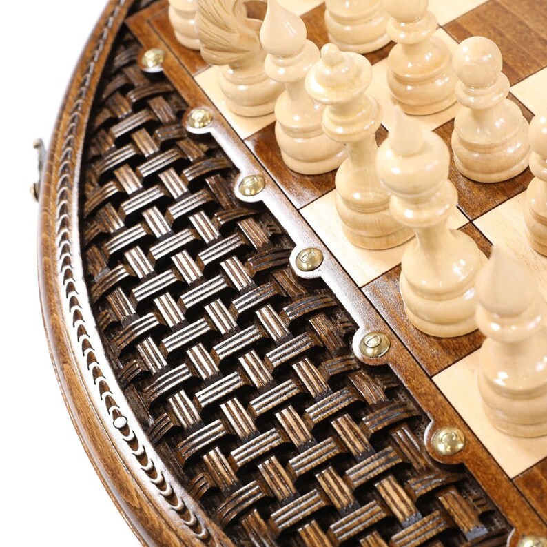 Handcrafted Wooden Circle Chess Set / PERSONALIZED - Etsy