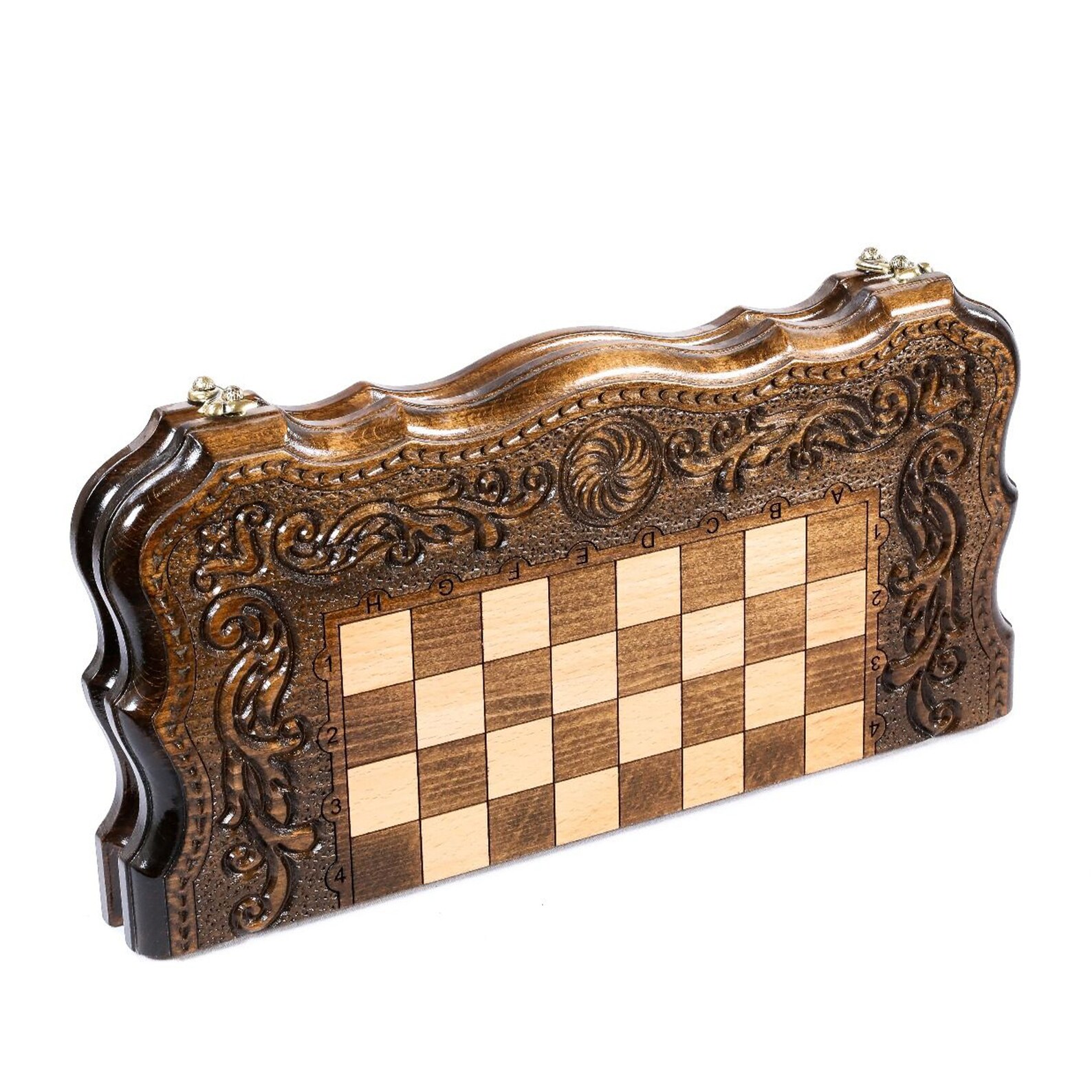 Hand Carved Chess-backgammon Set With Eternity Sign, Fathers Day Gift ...