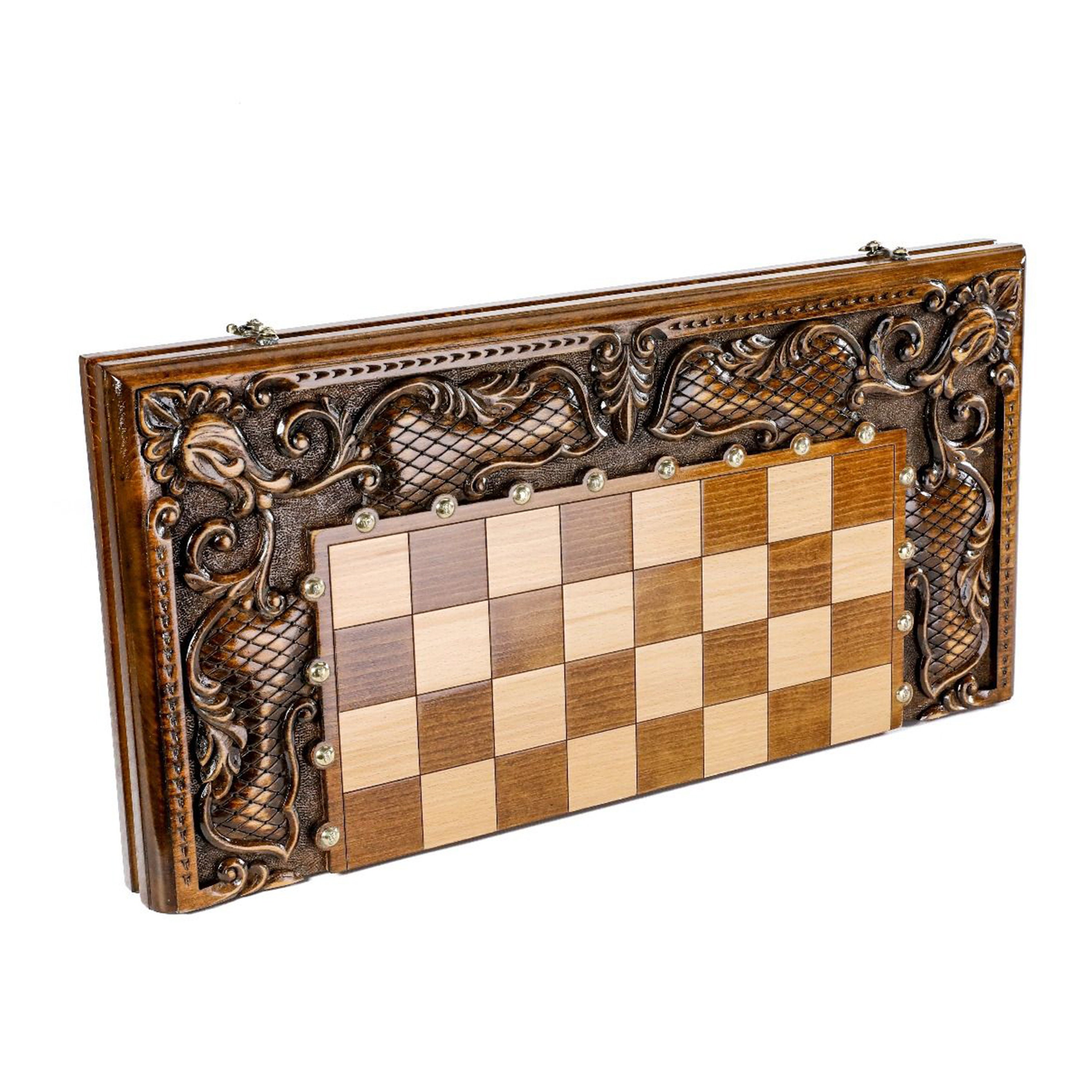 Handcrafted Wooden Chess-backgammon Set, Personalized Gift - Etsy