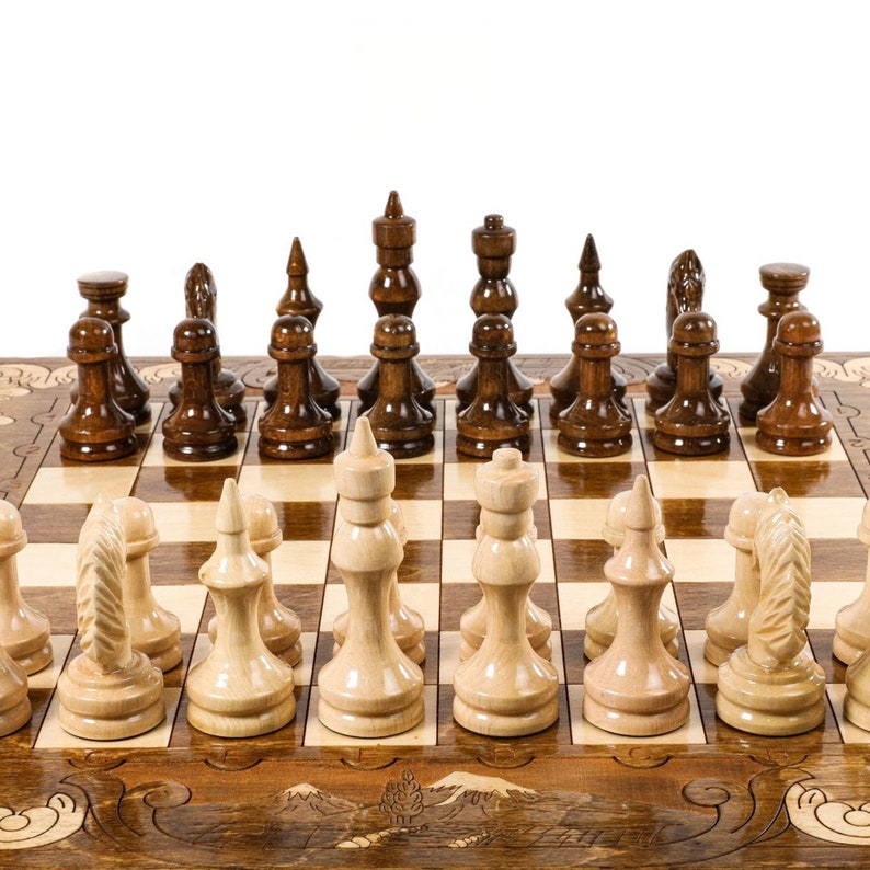 Ornamental Chess & Backgammon Classic Set, Personalized Gift, Fathers Day Gift - Etsy