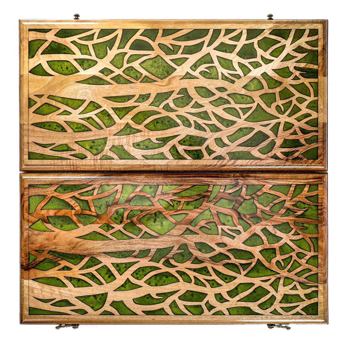 Epoxy Trees Two-sided Backgammon Set / Wooden Backgammon Board ...