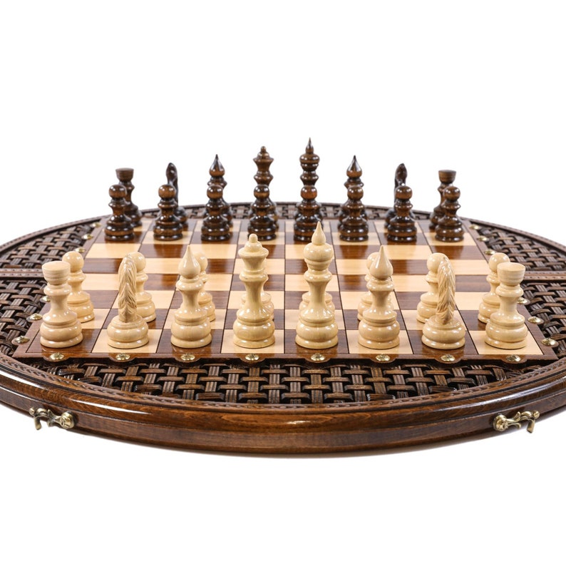 Handcrafted Wooden Circle Chess Set / PERSONALIZED - Etsy