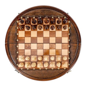 Handmade Wooden Circle Chess Set, Personalized Birthday Gift - Etsy