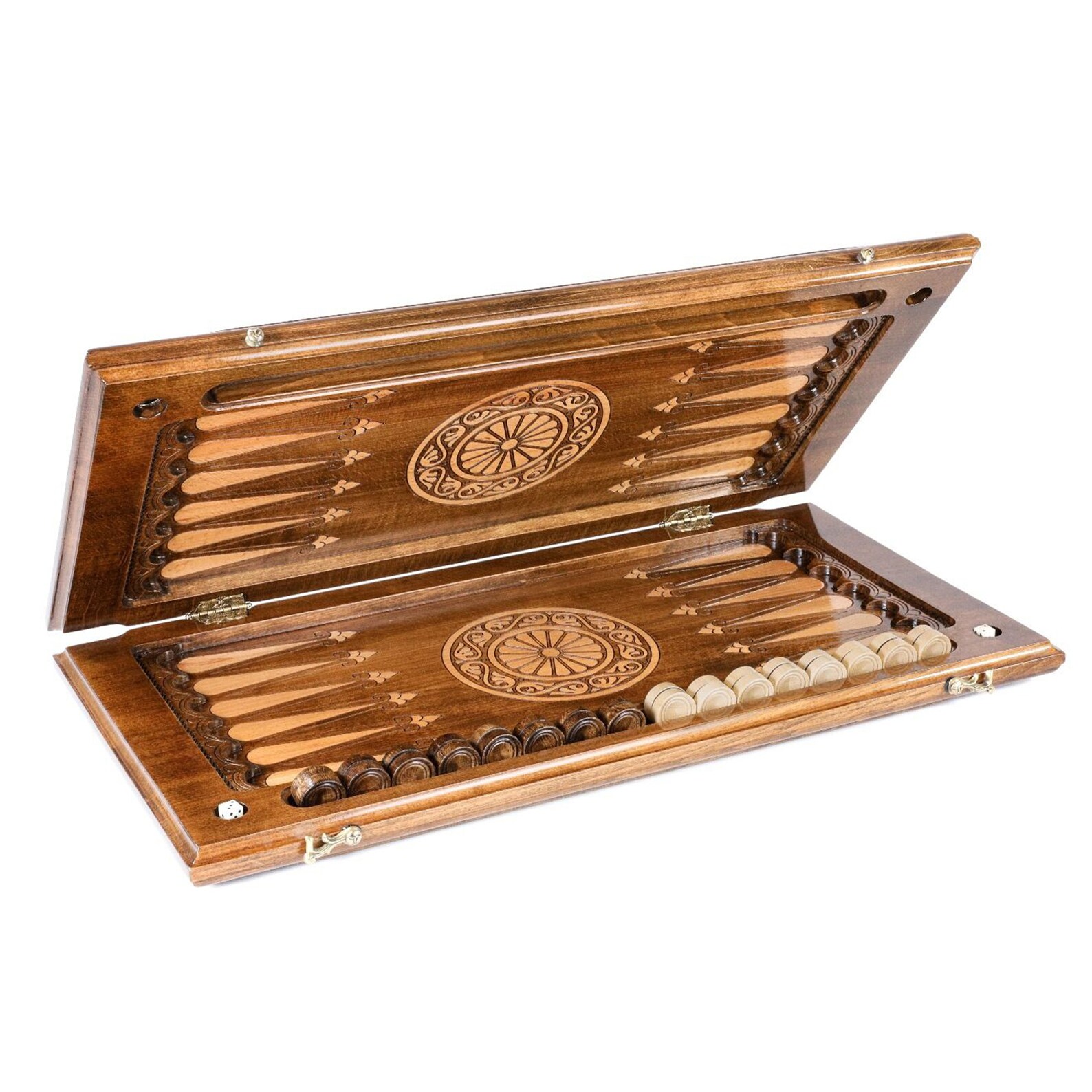 Wooden Backgammon With Hand Carved Noravank / Unique Gift ...
