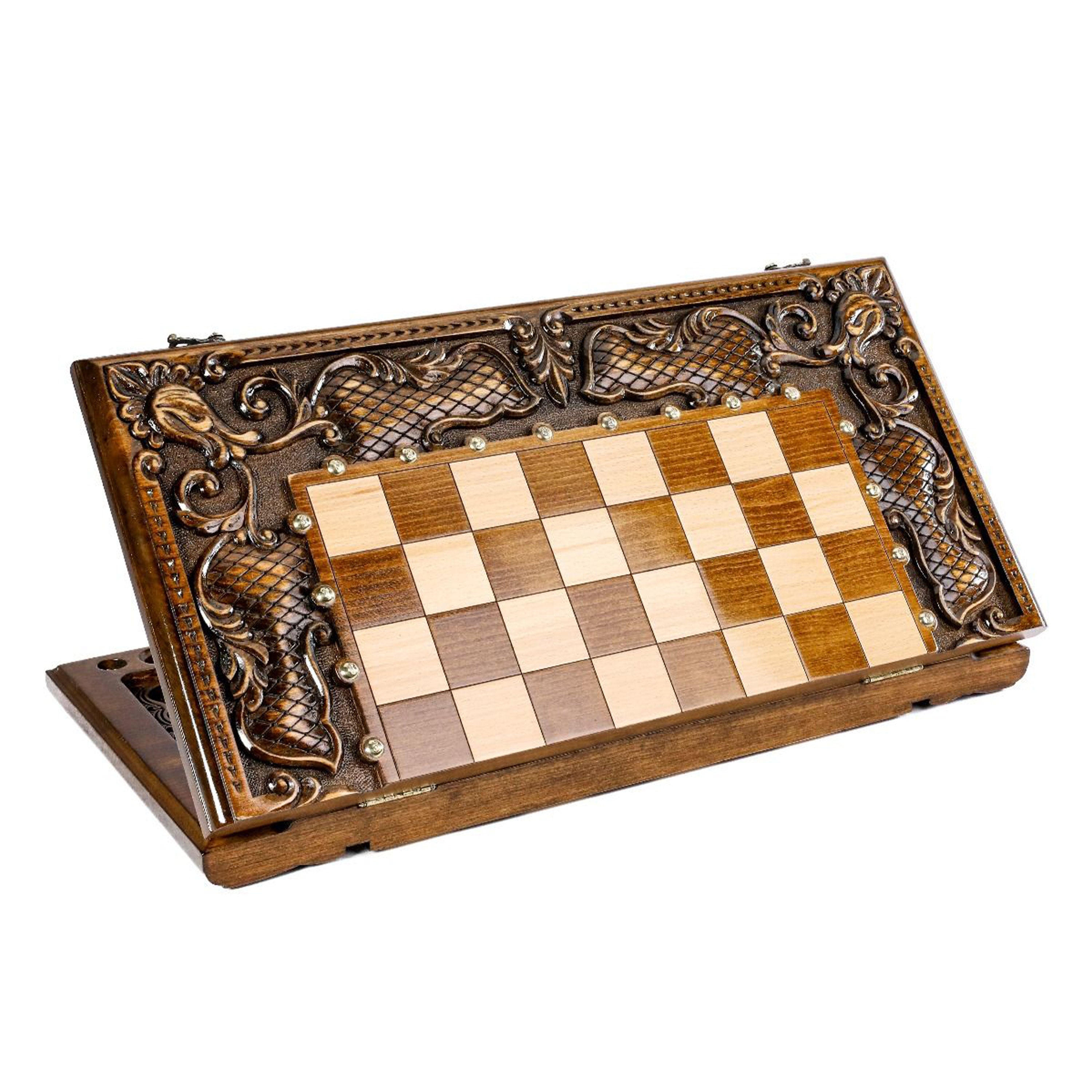 Handcrafted Wooden Chess-backgammon Set, Personalized Gift - Etsy