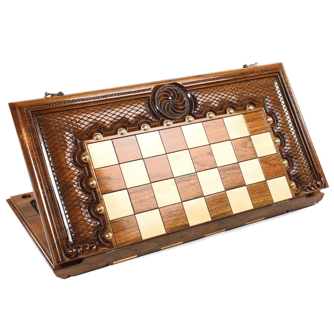 Wooden Luxury Chess Set / Backgammon Set - Eternity - Etsy