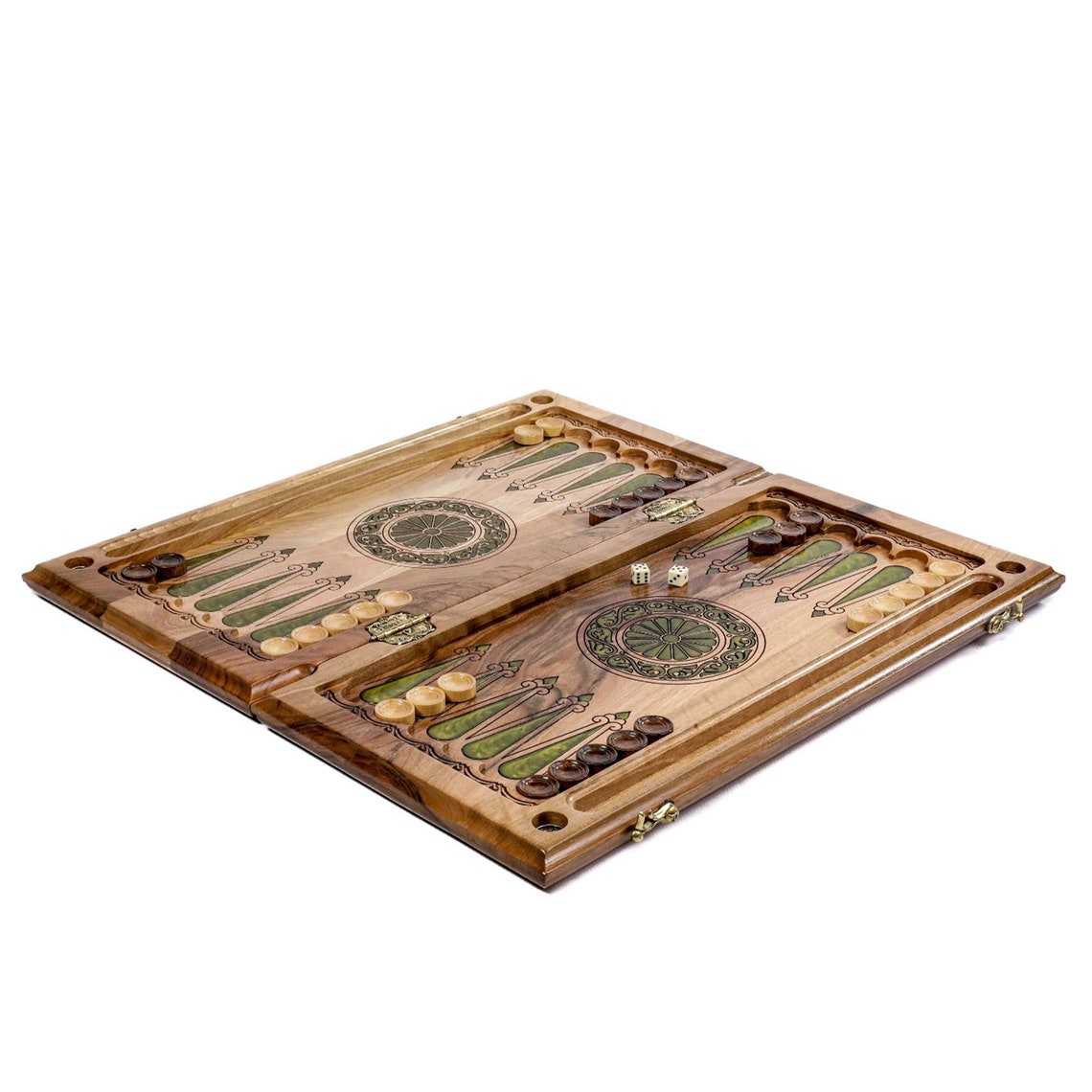 Epoxy Trees Two-sided Backgammon Set / Wooden Backgammon Board ...