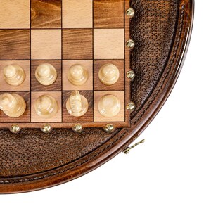 Handmade Wooden Circle Chess Set, Personalized Birthday Gift - Etsy