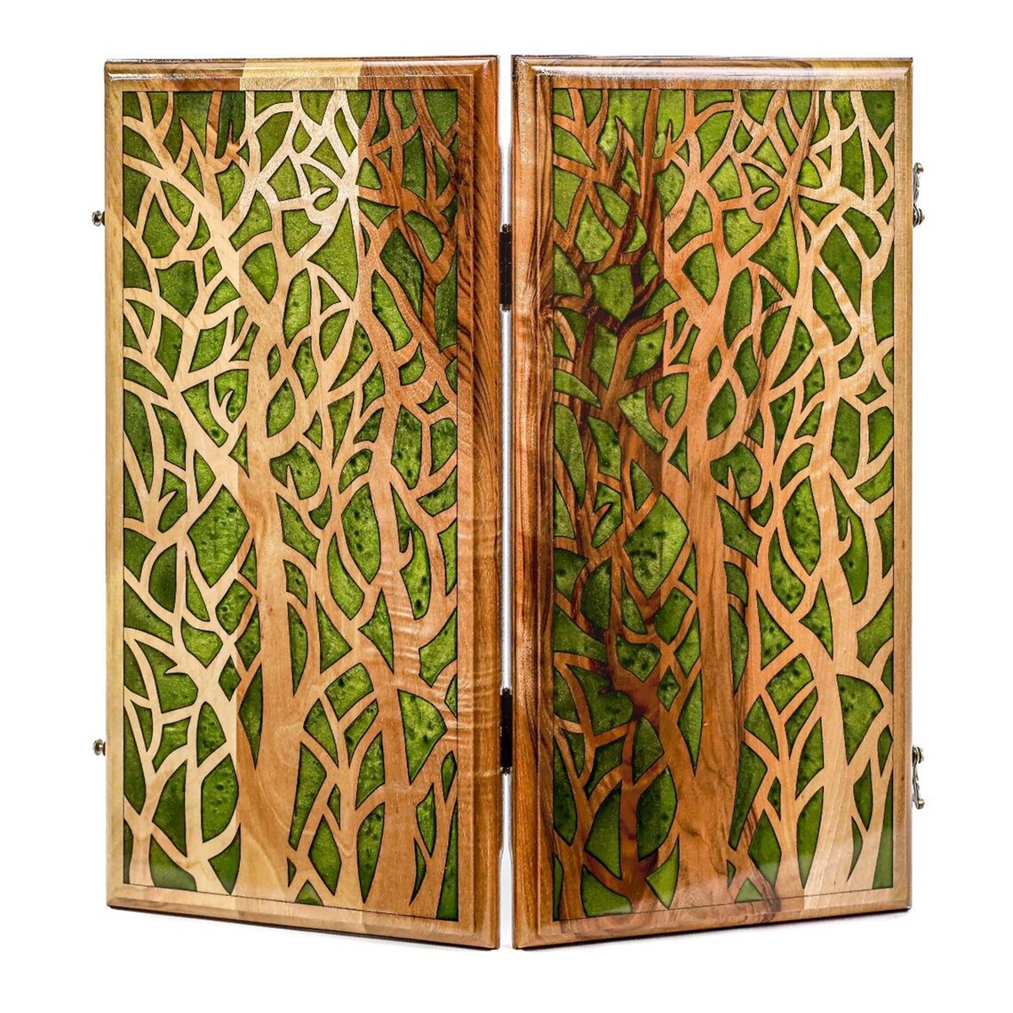 Epoxy Trees Two-sided Backgammon Set / Wooden Backgammon Board ...