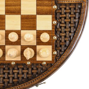 Handcrafted Wooden Circle Chess Set / PERSONALIZED - Etsy