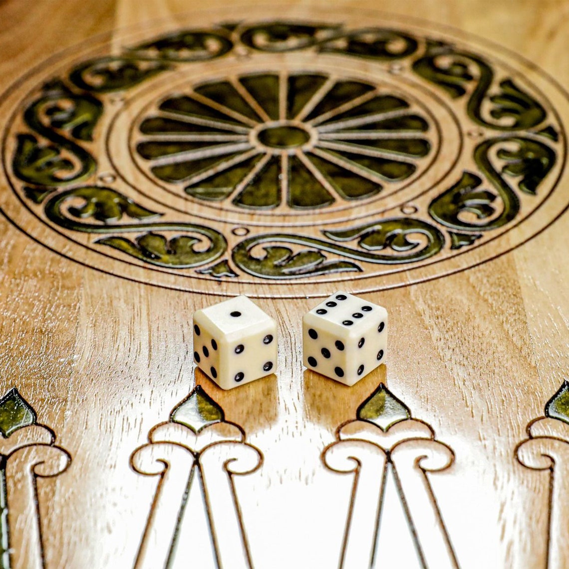 Epoxy Trees Two-sided Backgammon Set / Wooden Backgammon Board ...