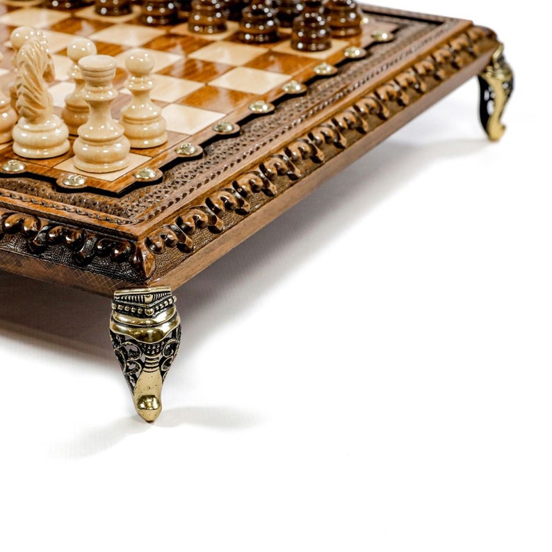 Handmade Chess Set With Bronze Legs / Personalized Gift - Etsy