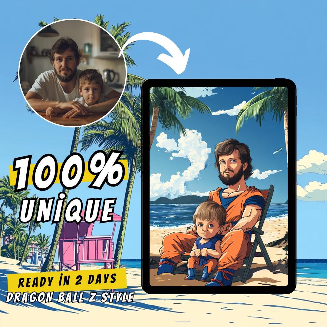 Custom Anime Portrait, Dragon Ball Z Poster, Art Anime, Wall Art Gift ...
