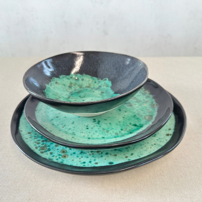 Ceramic Plate Set - Etsy