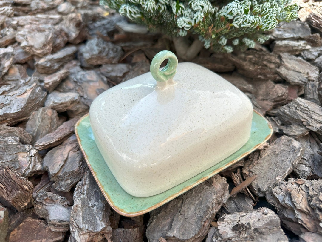 Wide Butter Dish With Lid Perfect as a Hostess Gift Shell Butter Dish ...