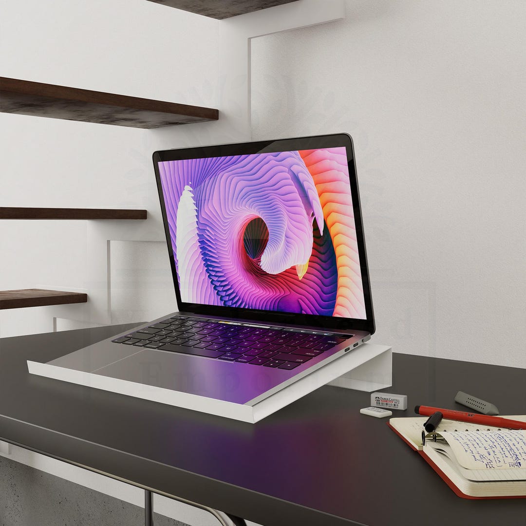 Modern Metal Laptop Stand: Ergonomic Computer Desk Organizer - Etsy