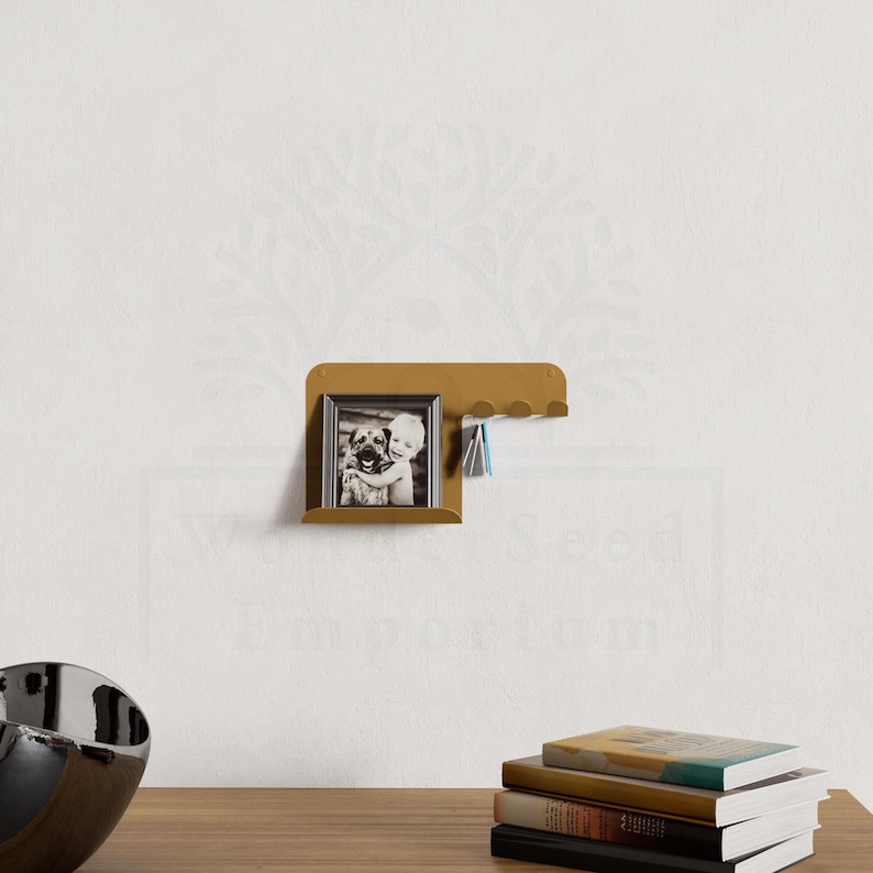 Minimalist Metal Key Holder With Entryway Shelf - Etsy