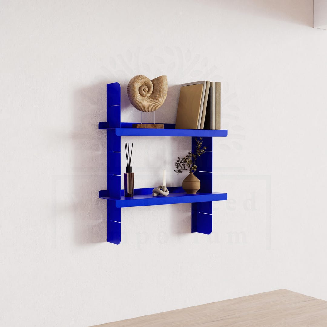 Adjustable Metal Wall Shelf: Modern Minimalist Floating Shelf - Etsy ...