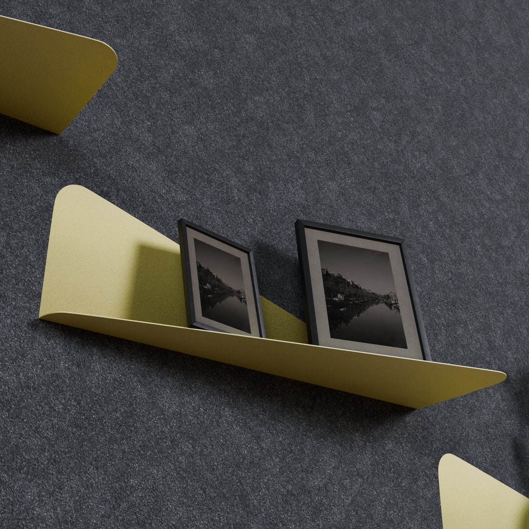 Modern Metal Isosceles Triangle Floating Shelf - Etsy
