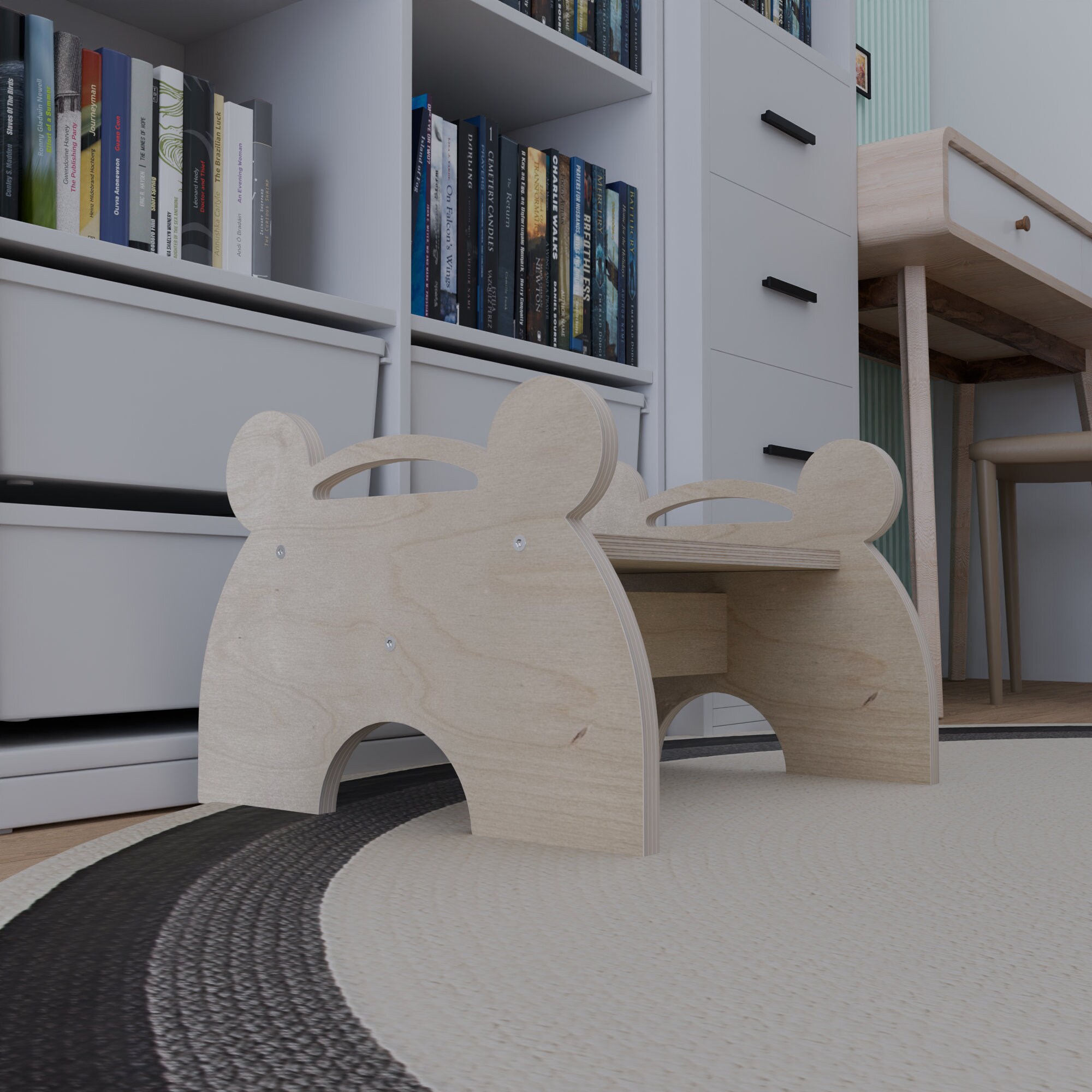 Montessori Step Stool, Children's Room, Simple and Safe Design ...