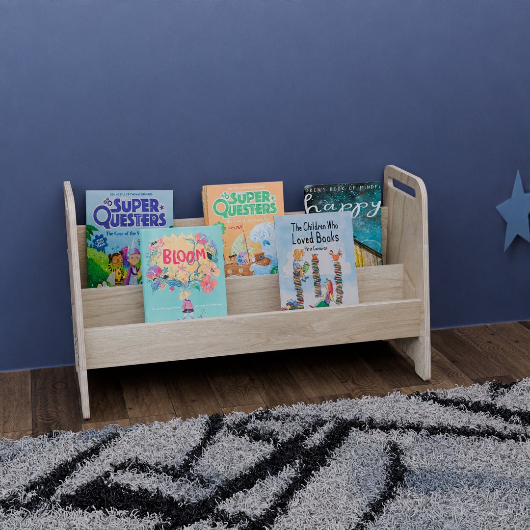 Montessori Wooden Bookshelf: Front Facing Kids Room Bookcase - Etsy
