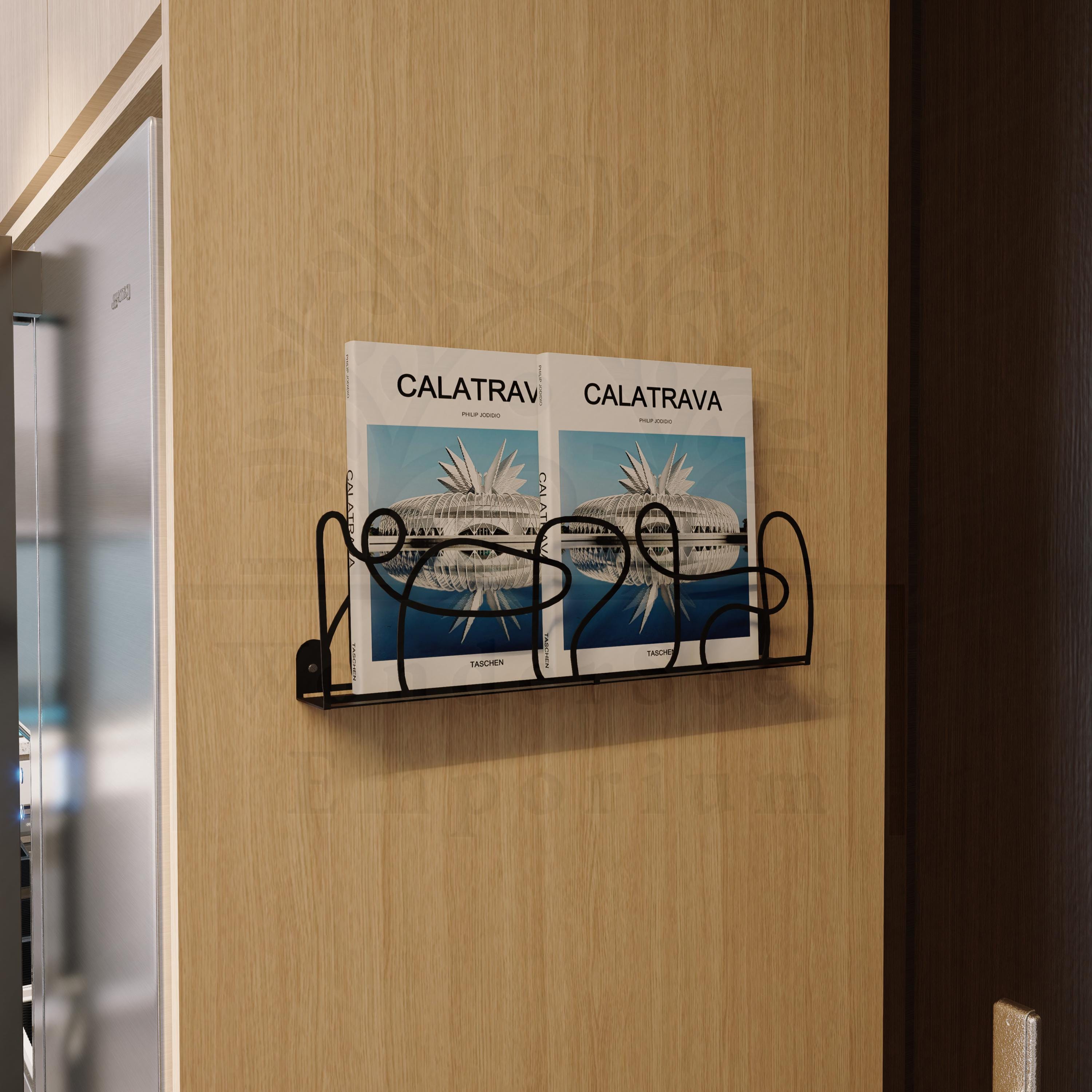 Modern Metal Wall Magazine Rack: Minimalist Decorative Holder - Etsy