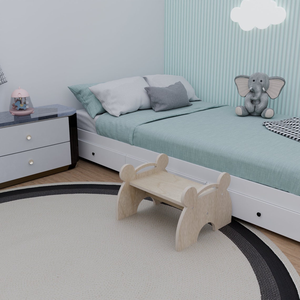 Montessori Step Stool, Children's Room, Simple and Safe Design ...