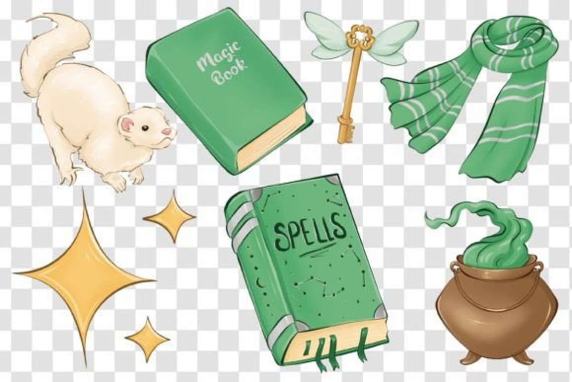Watercolor Magic School Clipart, Witch Supplies, Wizard Academy Clip ...
