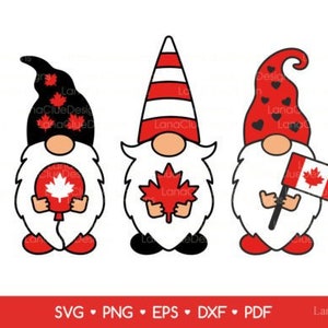 Canada Svg, Maple Leaf Gnome Svg, Canada Day Gnome Svg, Canada Flag ...