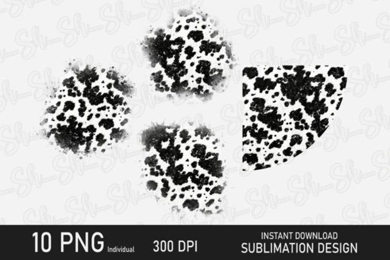 Distressed Cow Print Patches PNG, Cow Print Patches PNG, Cow Pattern ...