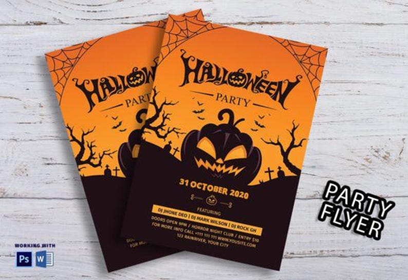 Editable Halloween Invitation, Halloween Party Invitation, Halloween ...