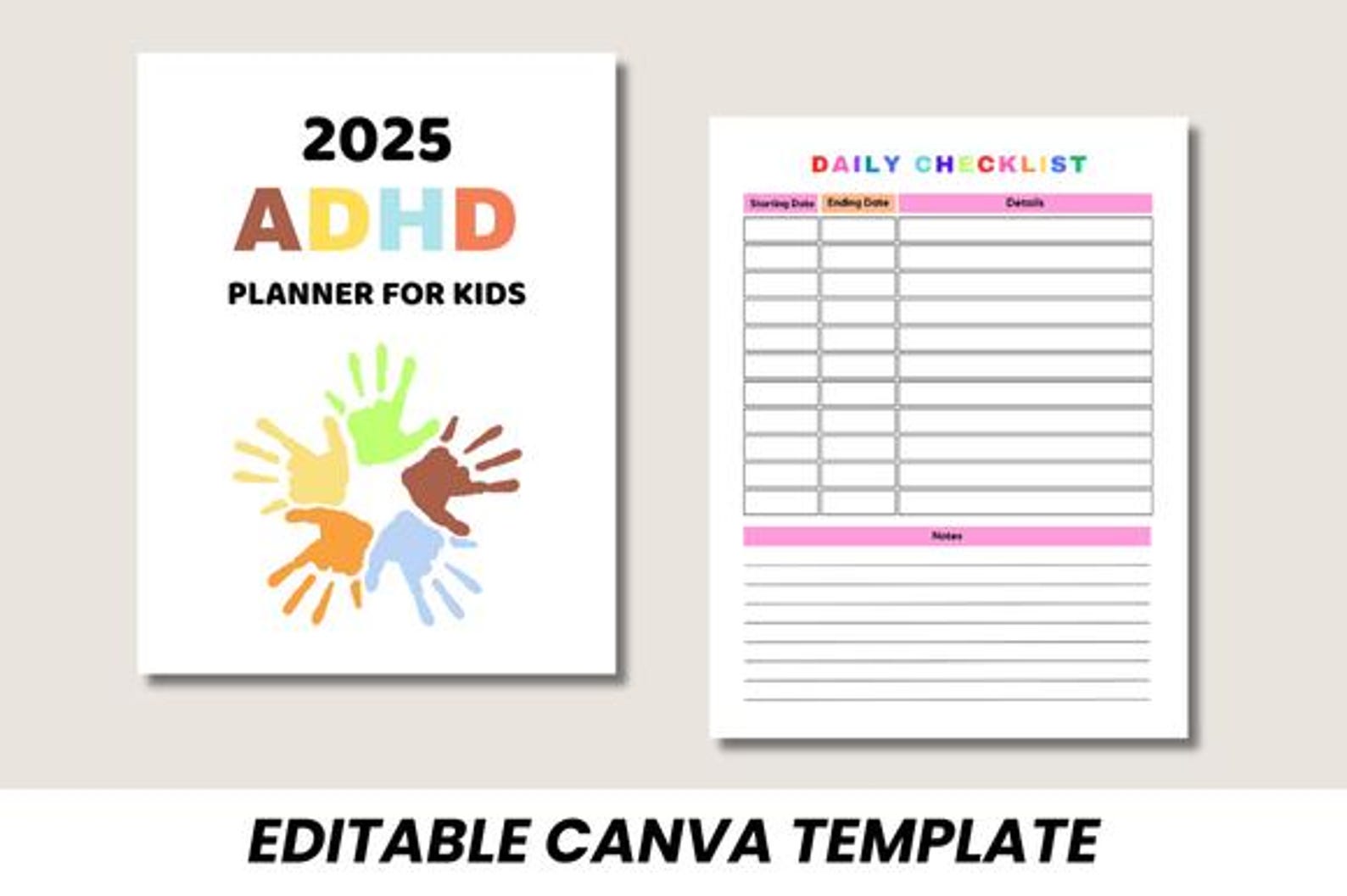 Kids ADHD Planner, Kids School Planner 2024-2025, ADHD Study Planner ...