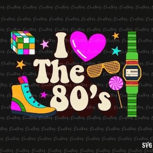 Retro 80s SVG Bundle Back to the 80s Svg, Eighties Svg, 80s Birthday ...