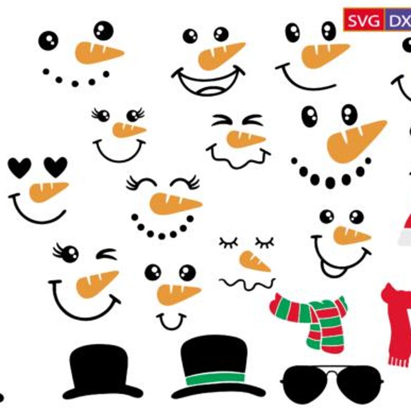 Snowman Eyes Clipart - Etsy