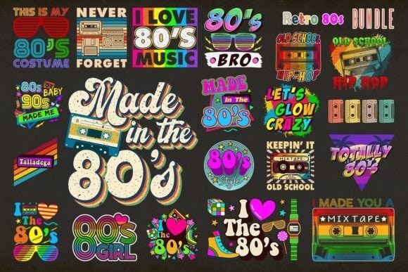 Retro 80s SVG Bundle Back to the 80s Svg, Eighties Svg, 80s Birthday ...