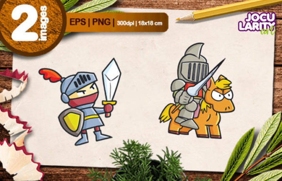 INSTANT Download. Knights Clip Art Personal and Commercial Use Funny ...