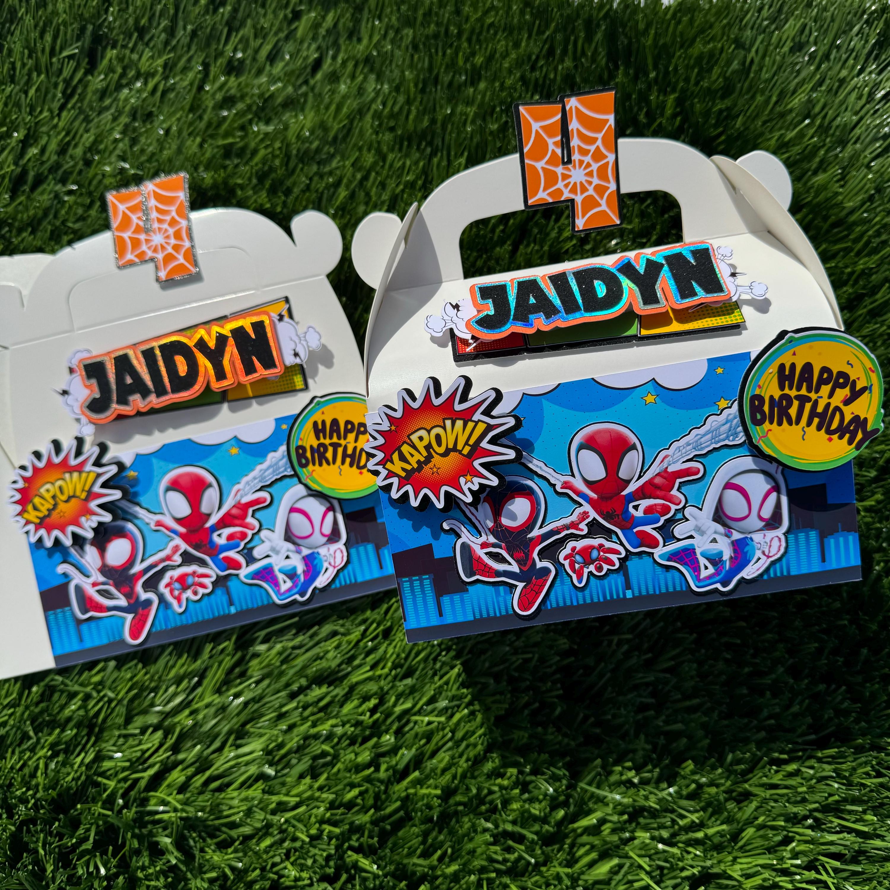 Spidey and Friends Themed Party Favor Gable Boxes - Etsy