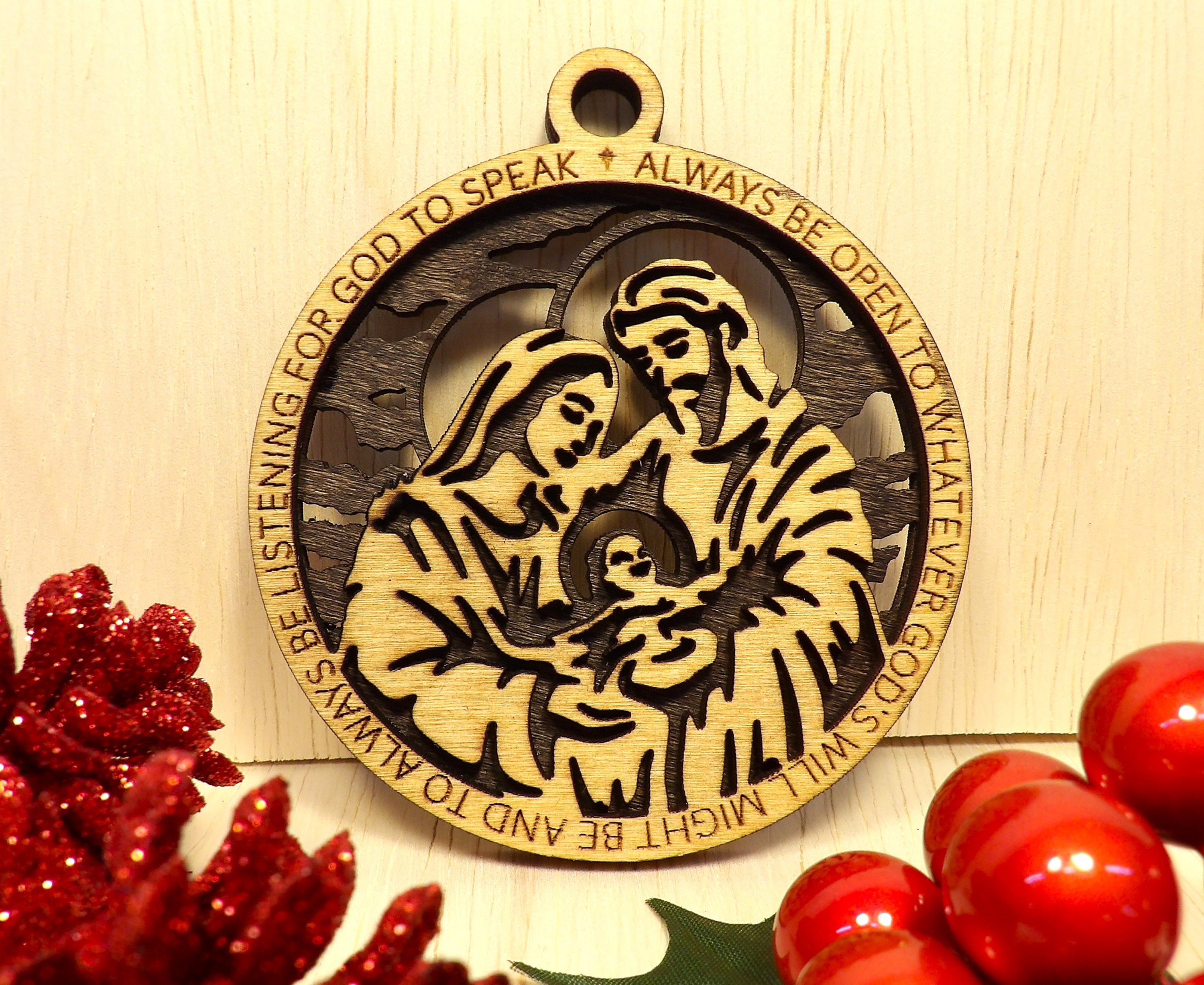 THE CHRISTMAS STORY Ornament Set Hand-crafted With Custom Storage Box ...