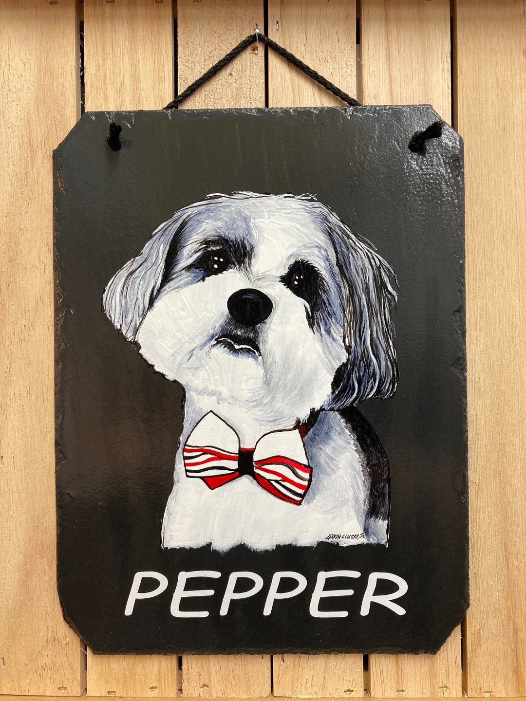 PET PORTRAIT on SLATE / Dogs / Cats / Birds / Hand Painted / Pet ...